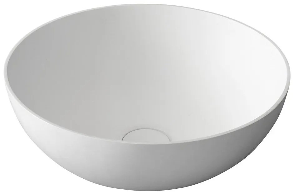 Sapho Sapho, THIN umyvadlo na desku Ø 39 cm, bílá mat, WN185