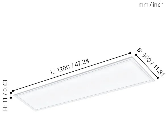 Eglo 96151 - LED Podhledový panel SALOBRENA LED/40W/230V