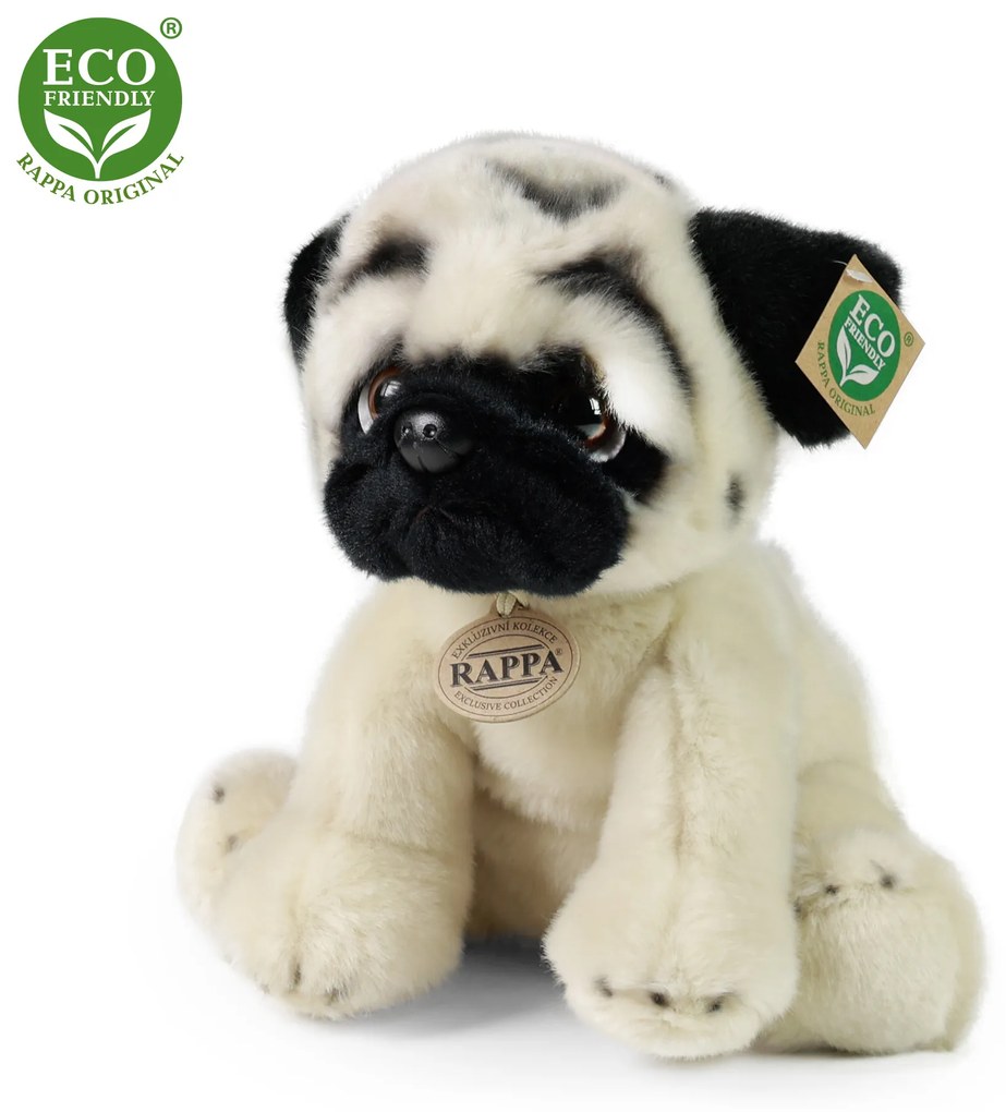 Plyšový pes mops 30 cm ECO-FRIENDLY