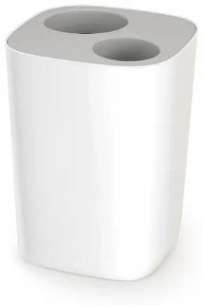 Joseph Joseph, Třídící odpadkový koš do koupelny Bathroom Split™ | bílý/šedý