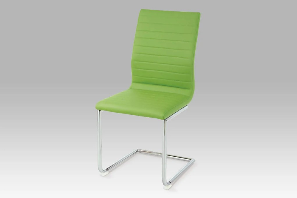 Jídelní židle koženka zelená HC-038-1 GRN