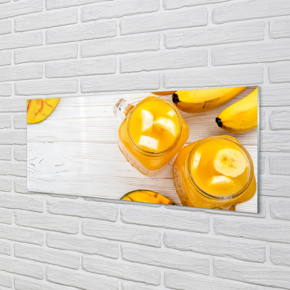 akrylový obraz Mango banán smoothie 120x60 cm