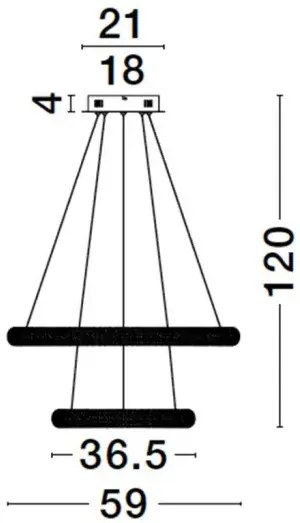 LED lustr Medora 59 zlaté