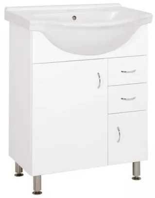 Koupelnová skříňka s umyvadlem Cara Mia (60x85x50 cm, bílá,lesk)