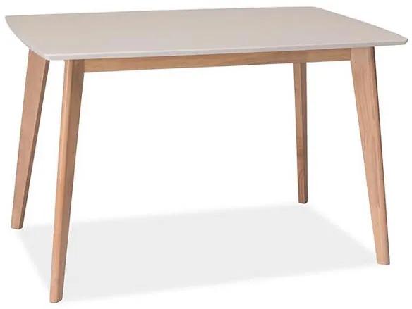 Jídelní stůl Combo 120x75 - bělený dub/bílá