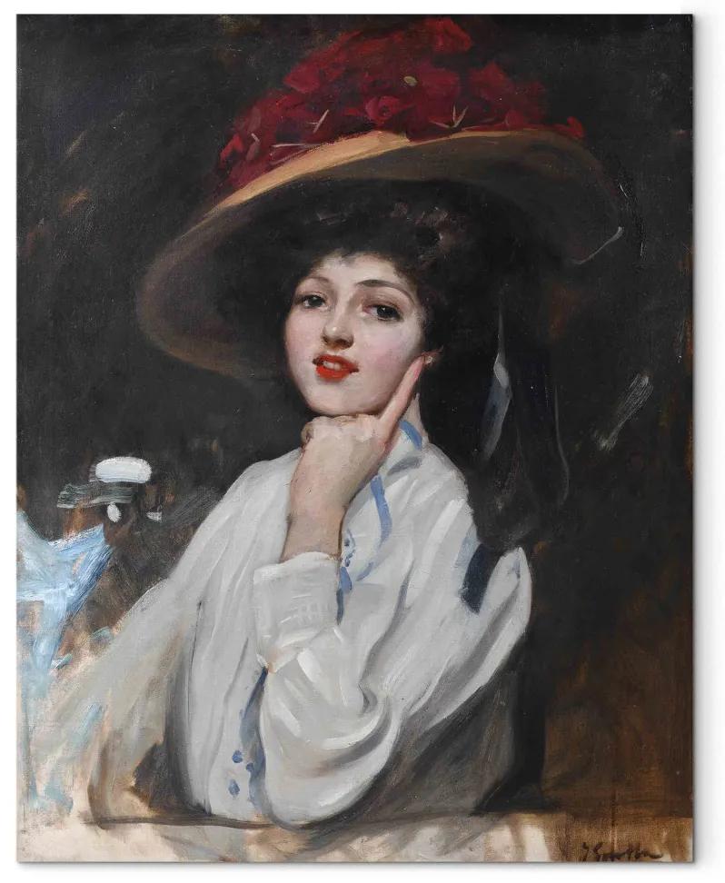 Reprodukce obrazu Portrait of a young woman in a hat