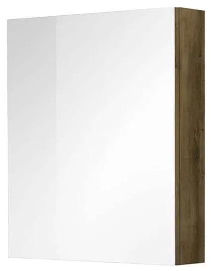 Mereo, Aira koupelnová galerka 60 cm, zrcadlová skříňka, dub Halifax CN715GH