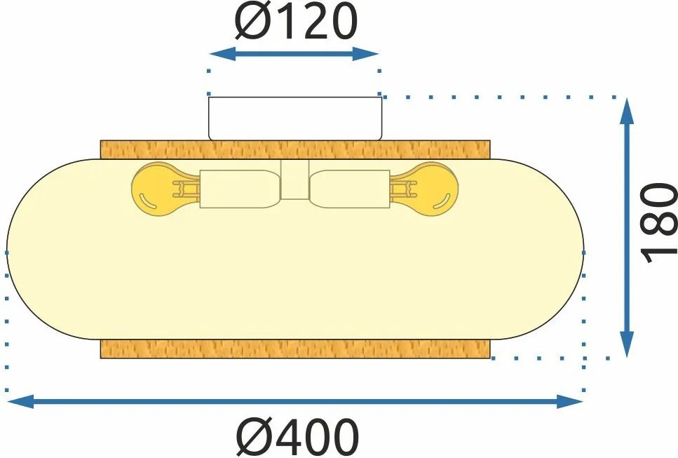 Toolight Toolight, stropní svítidlo 1xE27 APP1253-1CP, přírodní, OSW-01411