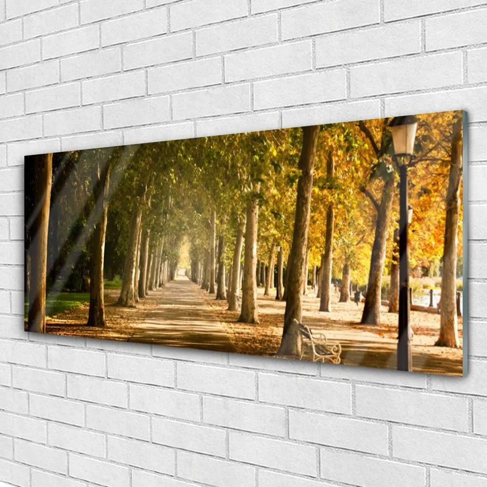 akrylový obraz Park Alej Krajina 125x50 cm