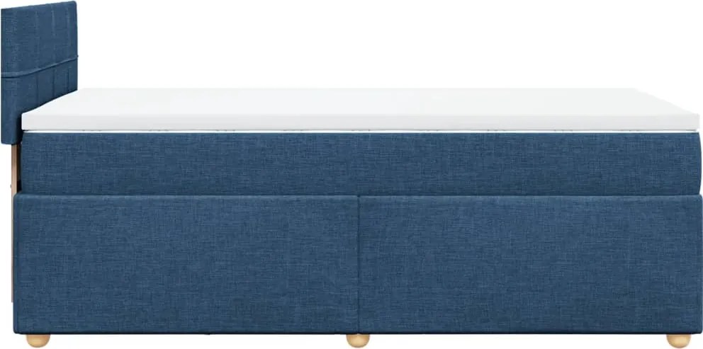 Box spring postel s matrací modrá 80x200 cm textil 3288813