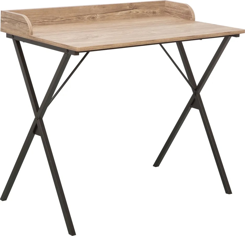 PC stůl, dub/černá, OFIS