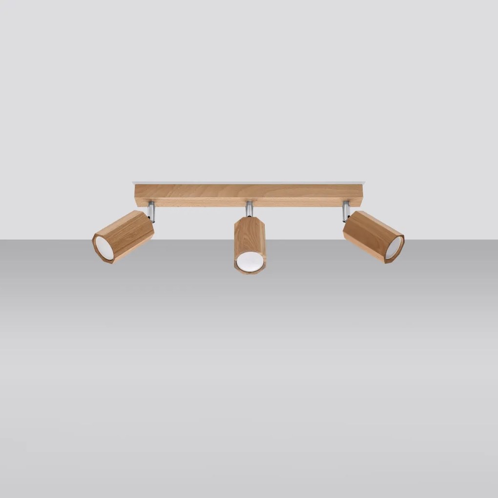 Sollux Lighting Stropní svítidlo ZEKE 3 dub