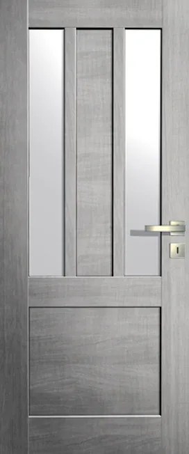 posuvné interiérové dveře do pouzdra LISBONA model 4 Průchozí rozměr: 70 x 197 cm, Orientace dveří: Levé dveře, Dekor: Dub kartáčovaný