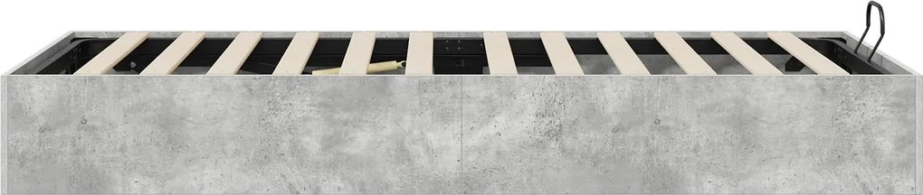 Ottoman postel Betonově Šedá 90 x 190 cm Dřevěný materiál 3409296