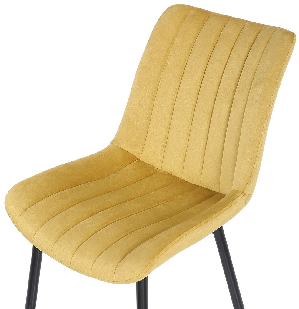 Jídelní židle Formby - samet | žlutá
