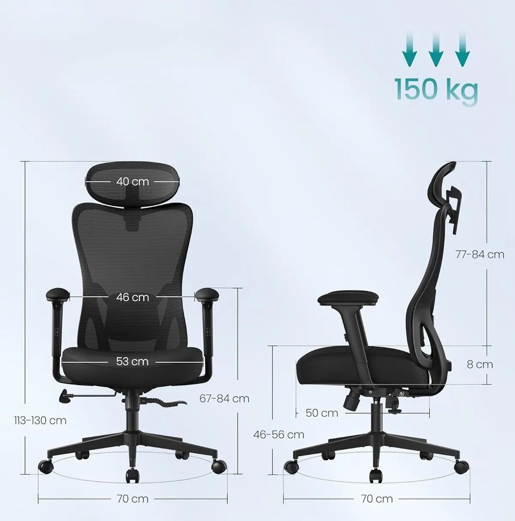 Kancelářská židle Vivaro černá