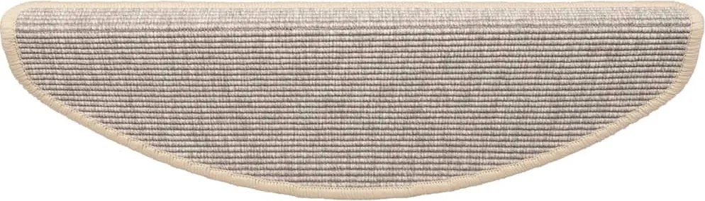 Schodové rohože 15 ks 65 x 21 x 4 cm stříbrné, půlkulaté, velké 326901