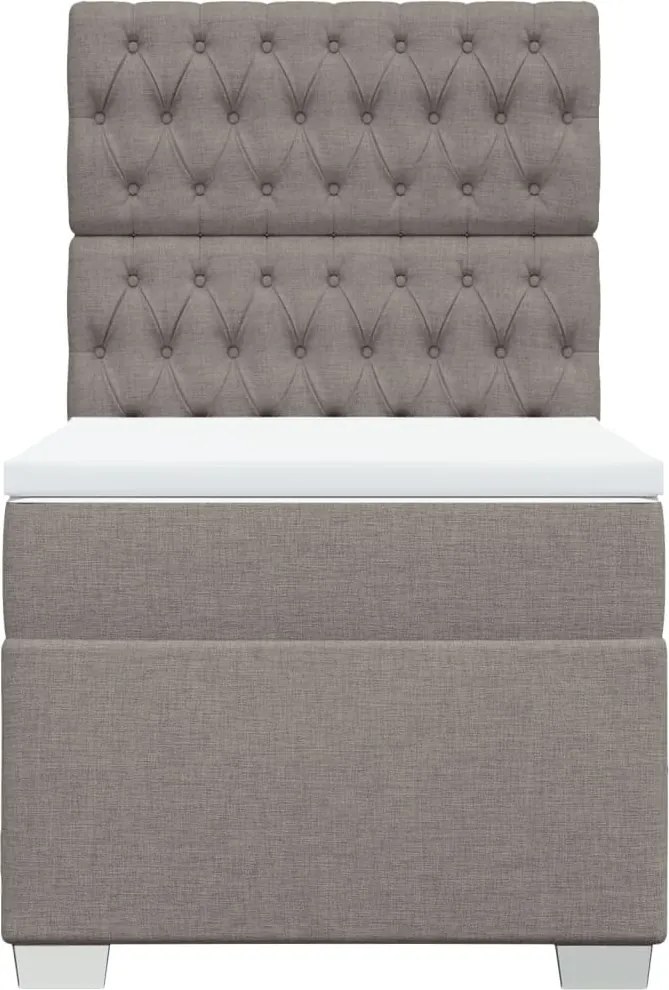 Box spring postel s matrací taupe 100 x 200 cm textil 3290410