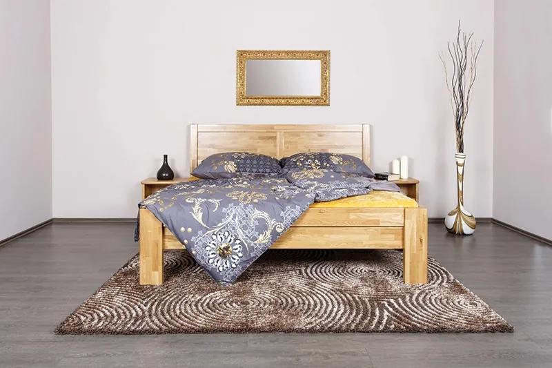 ProSpánek Celin H3 - celomasivní postel z buku nebo dubu Dub mořený 160x200 (vyberte moření)