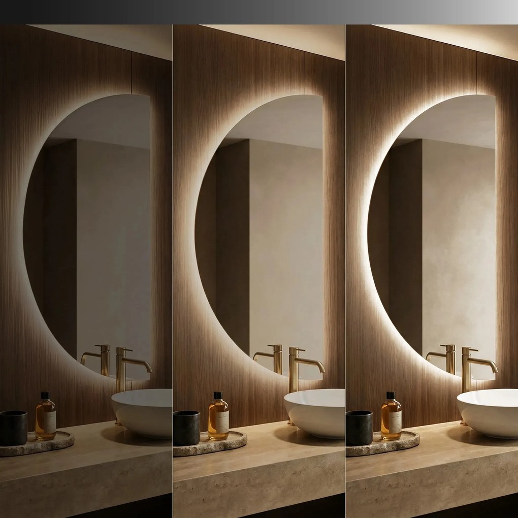 Tutumi Zrcadlo 118,5x59 cm s regulovatelným LED osvětlením HOM-01526