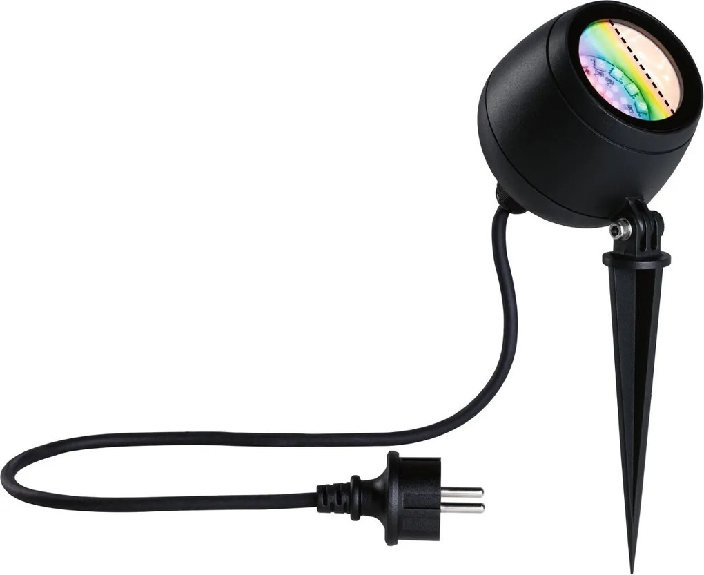 P 94771 LED bodové zahradní světlo Smart Home Zigbee Kikolo IP65 90mm RGBW+ 6,2W 230V antracit umělá hmota/hliník - PAULMANN