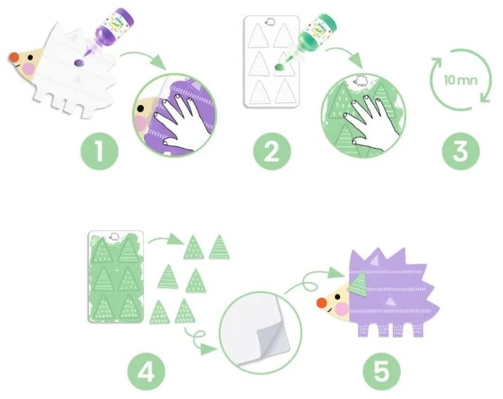 DJECO Kreativní sada Zvířátka a prstové barvy +18m