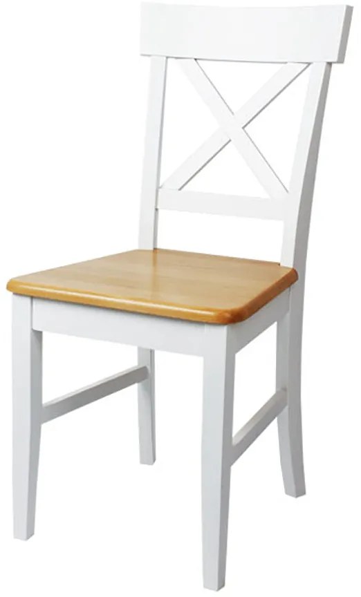 Jídelní židle Z170 Nikola III, bukový masiv, bílá a přírodní sedák