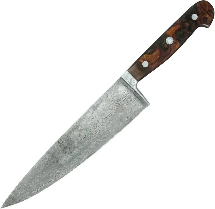 Šéfkuchařský nůž Damaststahl Güde Solingen 21 cm