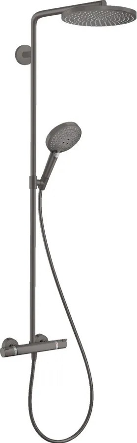 Hansgrohe Raindance Select S, Showerpipe 240 1jet PowderRain s termostatem, kartáčovaný černý chrom, HAN-27633340