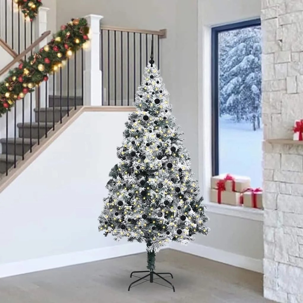 Umělý vánoční stromeček Bílá 240 cm PVC, ocel a plast 3396981