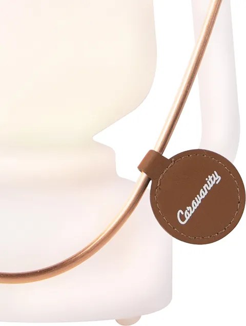 Stolní lampa bílá efekt plamene 22 cm - Storm Mini