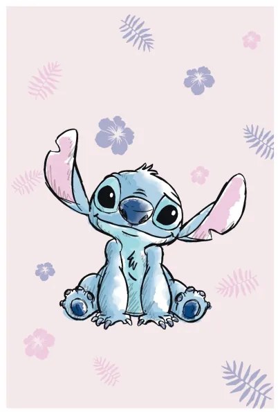 Jerry Fabrics Mikroflanelová deka Lilo a Stitch Pink 100x150 cm
