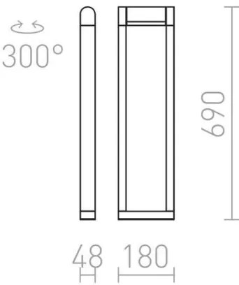 RED - Design Rendl - R12624 - LED Venkovní lampa AQUE LED/8W/230V IP54 černá