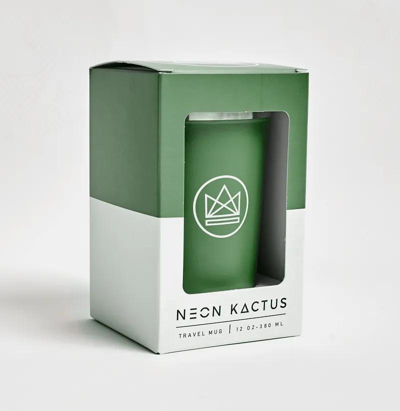 Designový termohrnek, 380ml, Neon Kactus, zelený