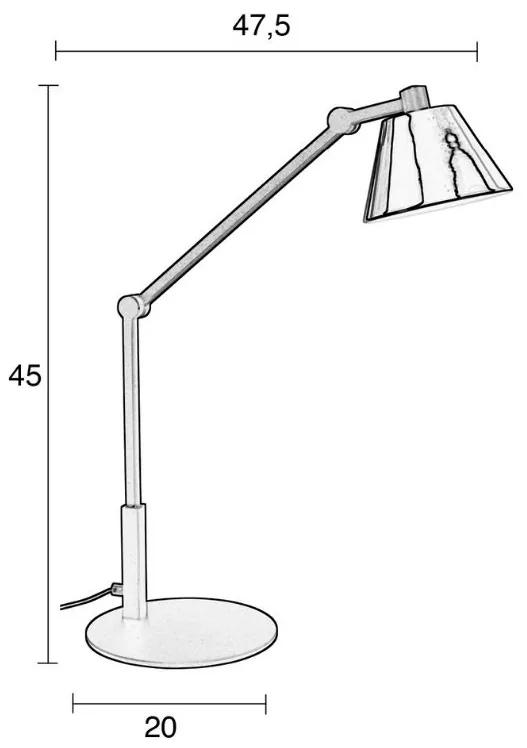 Černá kovová stolní lampa ZUIVER LUB