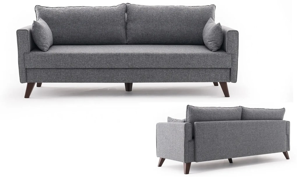 Atelier del Sofa 3-místná pohovka Bella Sofa Bed - Grey, Šedá