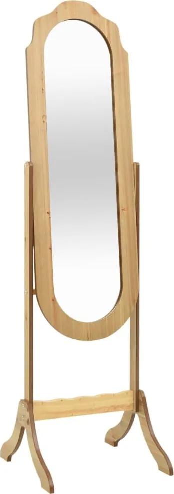 vidaXL Volně stojící zrcadlo 45,5x47,5x160 cm kompozitní dřevo [353904] Barva: Hnědá