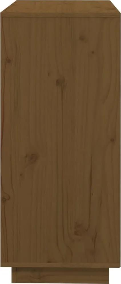 vidaXL Příborník 74 x 35 x 80 cm masivní borové dřevo [814352] Barva: Černá