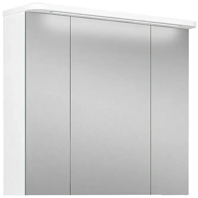 Riva Zrcadlová skříňka s LED osvětlením, 72,2 × 81 × 14 cm