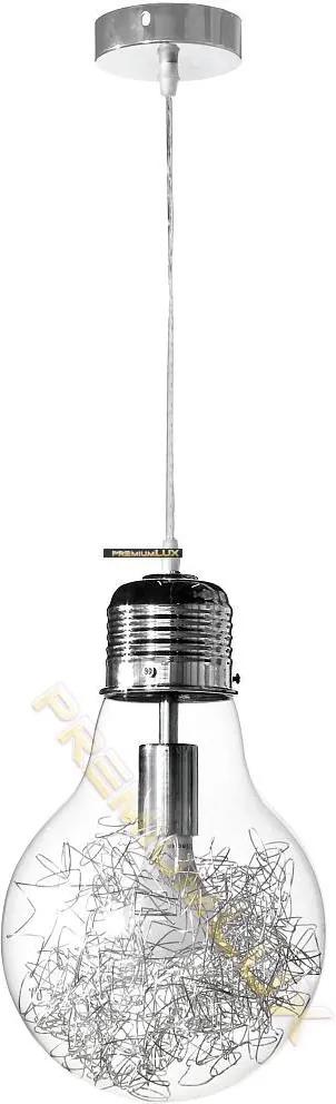 Lampada Designe Stropní závěsné svítidlo CLOTILDE 230x1500mm 1xE27 transparentní sklo, kov