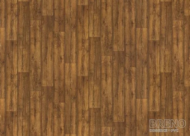 Breno PVC AMBIENT Antique Oak 26M – tmavé dřevo, šíře 400 cm