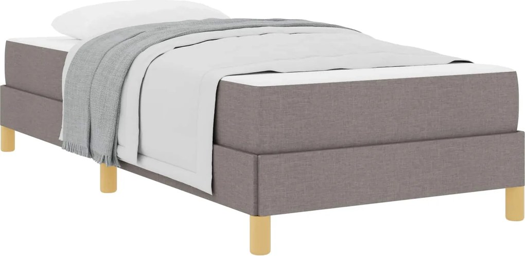 Postel s boxspringem Taupe 100 x 200 cm textil 3398546