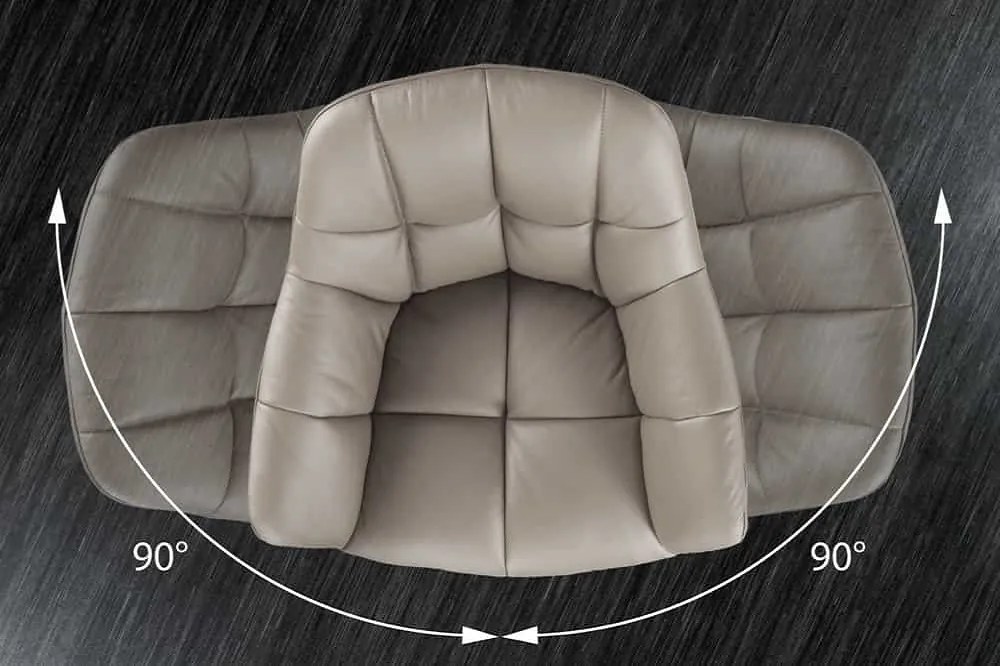 Designová otočná židle Vallerina taupe kůže