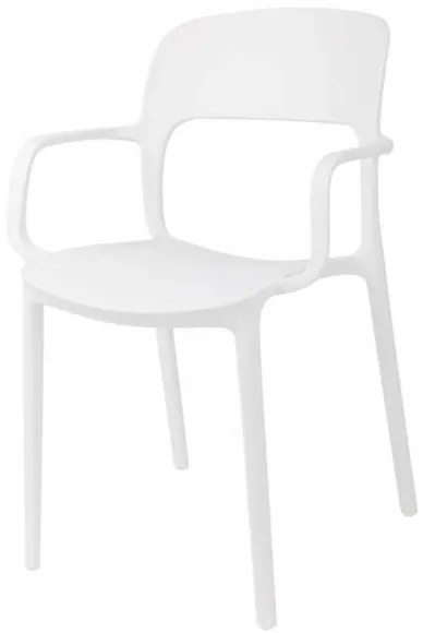 Mørtens Furniture Jídelní židle s područkami Blod, bílá (Jídelní židle s područkami Blod, bílá, Jídelní židle)