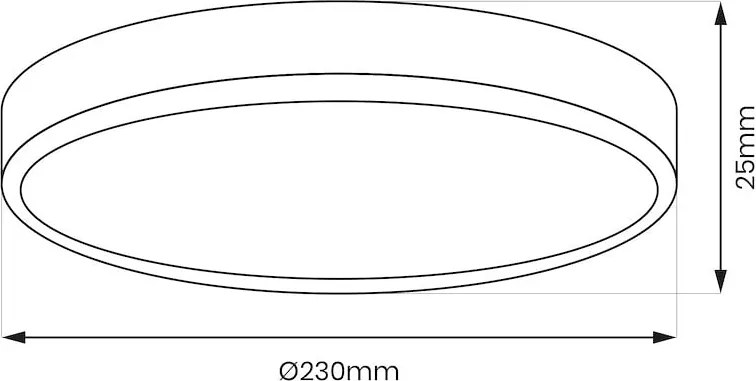 Stropní LED svítidlo Maq, 1x LED 18w, 3000-6500k, b