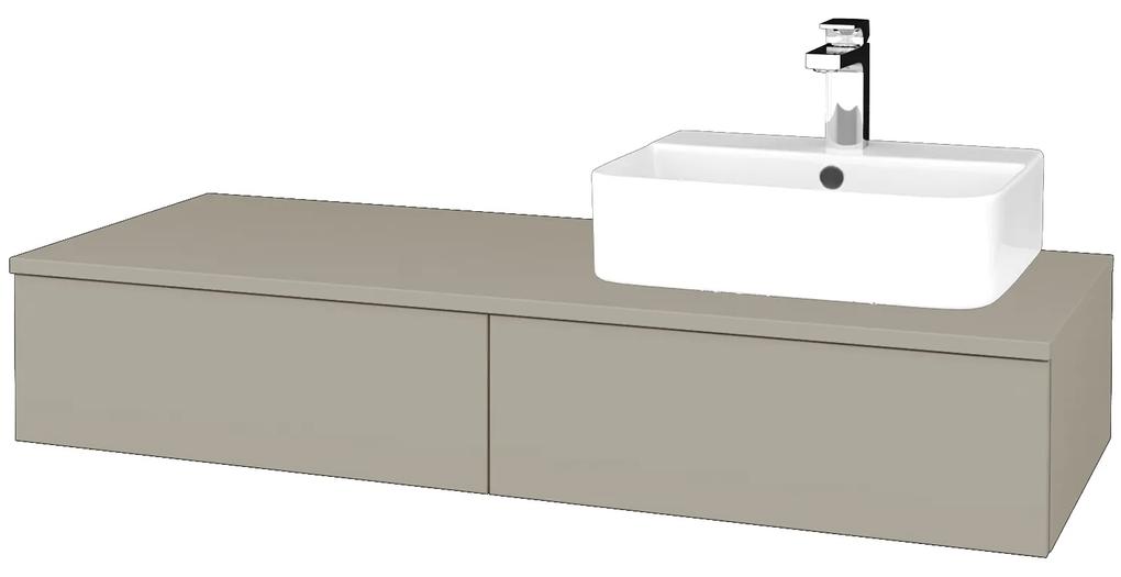 Dřevojas Koupelnová skříňka MODULE SZZ2 120 Varianta: N01 Bílá lesk / D01 Beton / Pravé