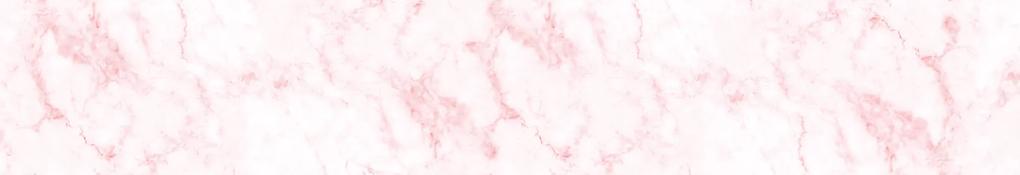 DIMEX | Fototapeta do kuchyně Světle růžová mramorová textura KI-350-276 | 350 x 60 cm | růžová