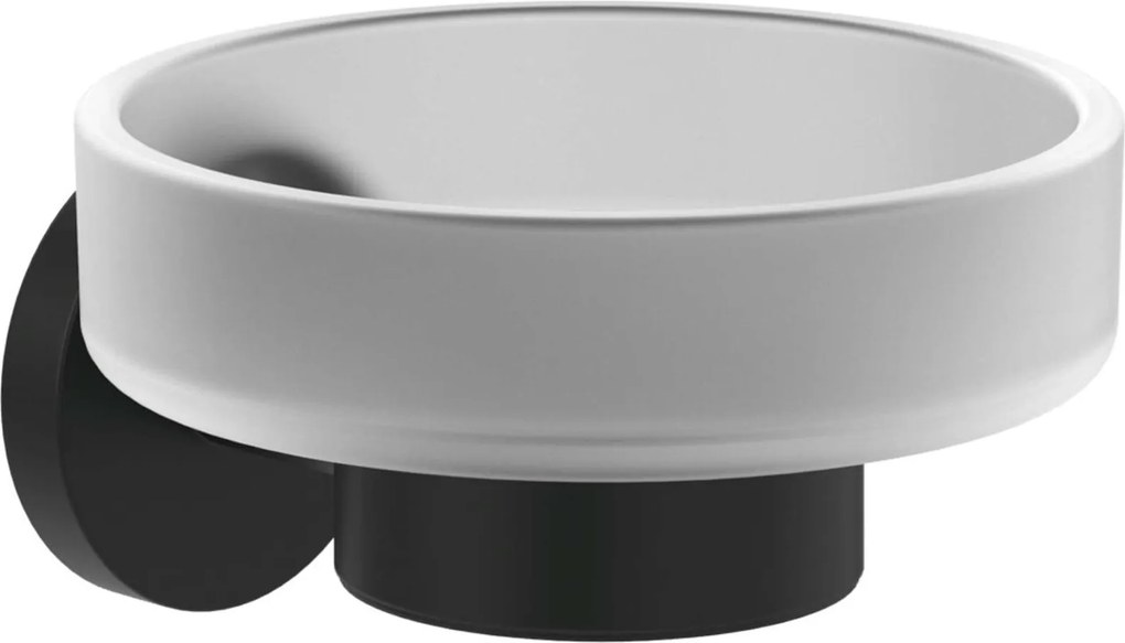 Villeroy & Boch Elements Tender - Mýdlenka s držákem, sklo/matná černá TVA151019000K5
