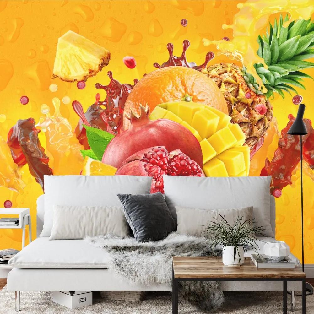 Fototapeta 3D Barevné Tropické Ovoce Samolepící tapety 135x90