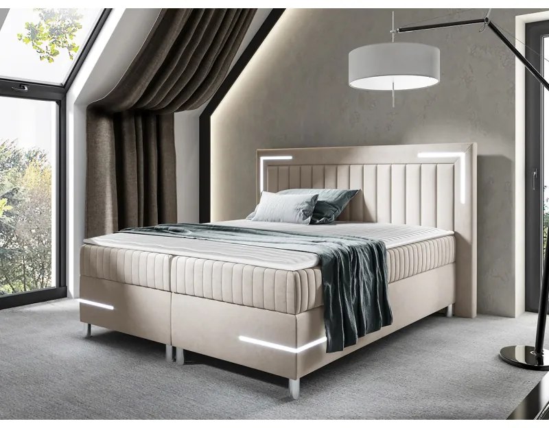 Kontinentální postel Suhak 3 LED, Rozměr postele: 160x200, Barva:: Fresh 04